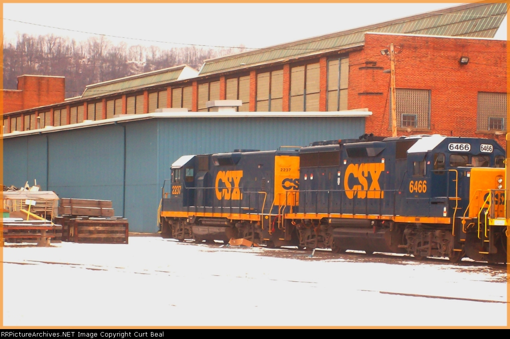 CSX 6466 and 2237